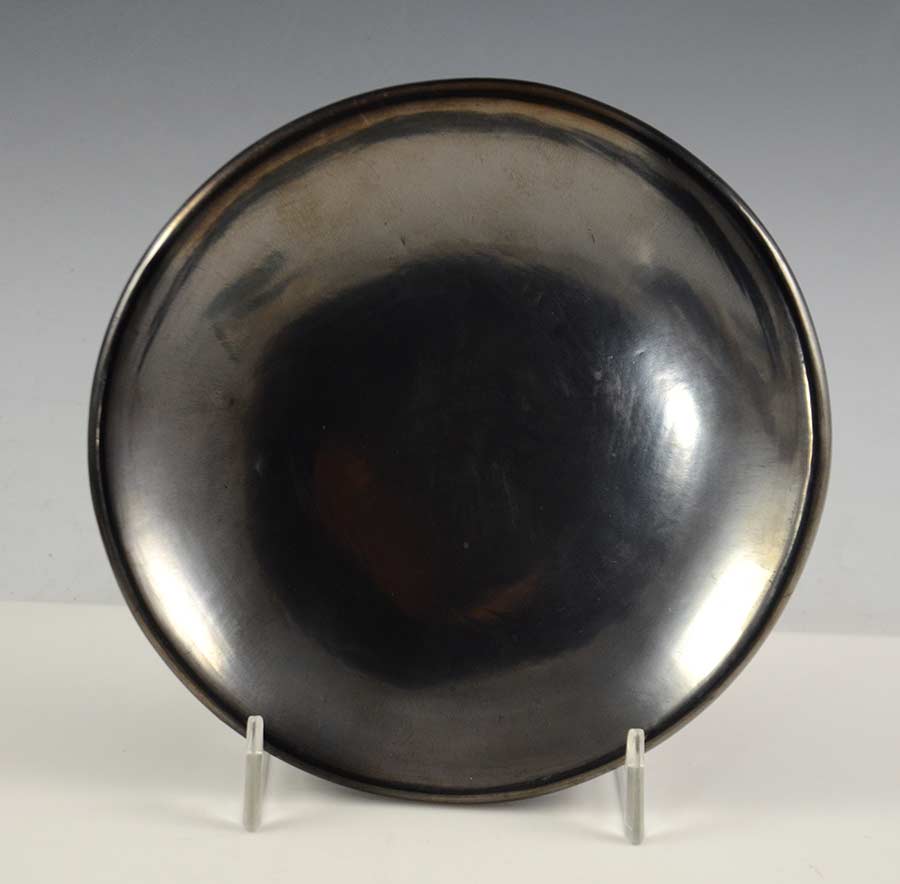 Maria Martinez Black Plate San Ildefonso Pottery